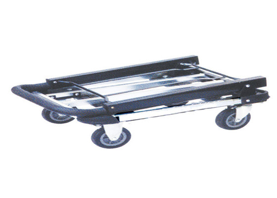 150kg Aluminum Hand Truck Trolley For Library With 2 Swivel And Fixed Castors