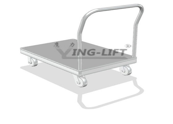 Aluminum Anti - skidding Board Hand Truck cart with Two Swivels / Rigid Casters