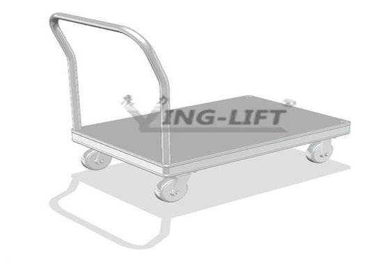 Aluminum Anti - skidding Board Hand Truck cart with Two Swivels / Rigid Casters