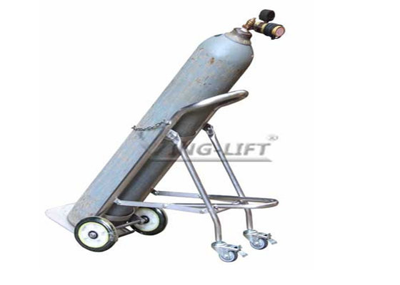 Stainless Steel Hand Truck Trolley for Transporting Oxygen and Acetylene Cylinder