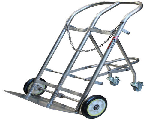 Stainless Steel Hand Truck Trolley for Transporting Oxygen and Acetylene Cylinder