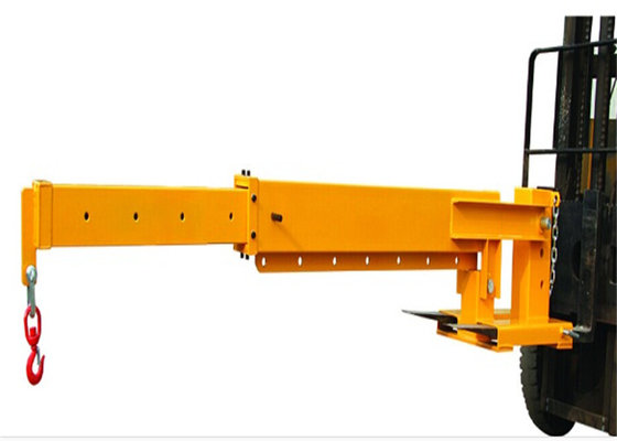 Horizontal Type Safe Forklift Truck Attachments , Dip - Angle Forklift Lifting Jib