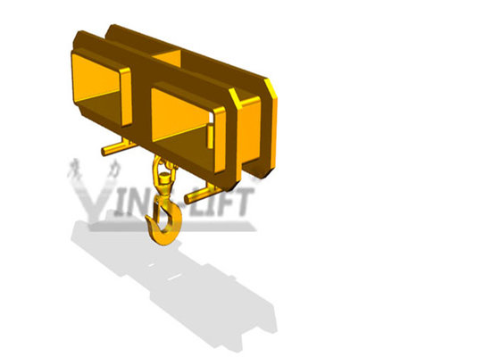 Horizontal Type Safe Forklift Truck Attachments , Dip - Angle Forklift Lifting Jib