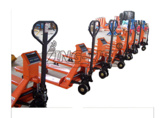 2500kg Material Handler Equipment , Hand Pallet Trolley With Weigh Scale and  Printer