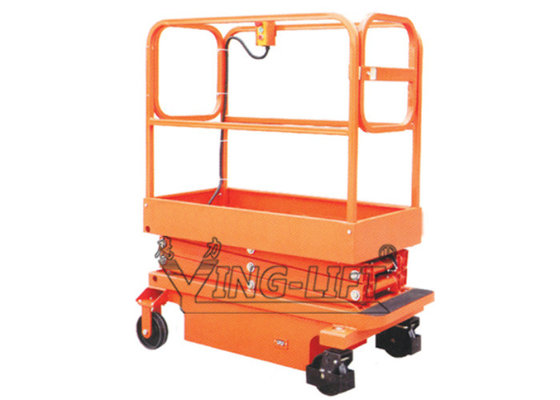 Mini Mobile Aerial Work Platform 300KG / Self Propelled Scissor Lift Platform