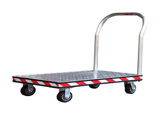 Aluminum Anti - skidding Board Hand Truck cart with Two Swivels / Rigid Casters