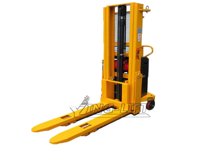 Heavy Duty  Hydraulic Forklift Stacker Semi - Electric For Stacking Pallets