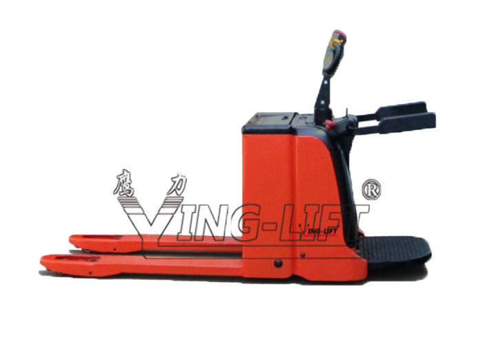 Red Power Pallet Truck with 2200KG and 2500KG Capacity , Ride on Material Handler Equipment