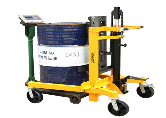 Mobile Pedal Portable Hydraulic Drum Tilter With Adjustable Legs , Barrel Mover
