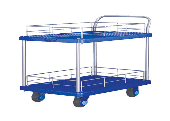 PP Deck Rolling Platform Cart  With Noiseless Castor , Double Layer Trolley