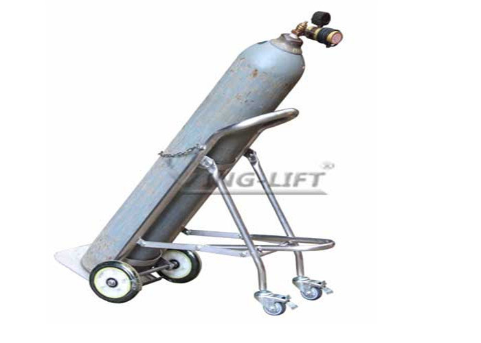 Stainless Steel Hand Truck Trolley for Transporting Oxygen and Acetylene Cylinder