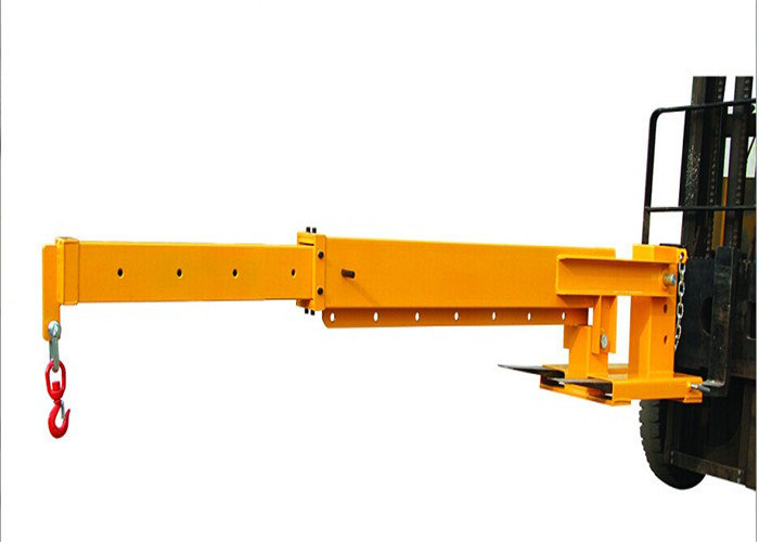 Horizontal Type Safe Forklift Truck Attachments , Dip - Angle Forklift Lifting Jib