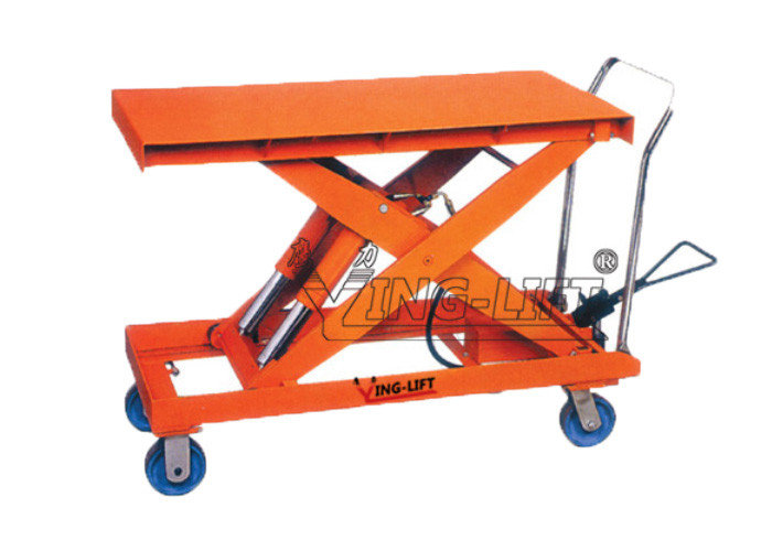 Heavy Duty Pedal Operated Hydraulic Scissor Lift Tables Large Foot Pump Type