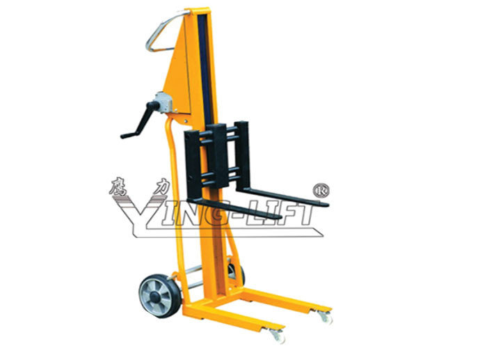 Industrial Fork Lift Hand Winch Stacker For Factory With 120kg Lifting Capacity