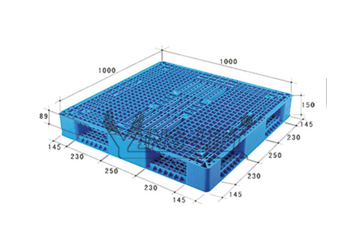 Recyclable Warehouse Storage Equipment / Standard Size Durable Plastic Pallet