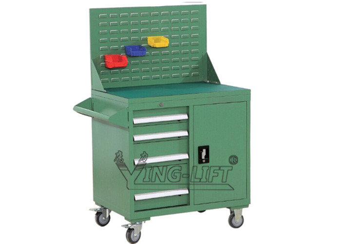500kg Capacity Warehouse Storage Equipment , Two Shelves Movable Tool Box Cart