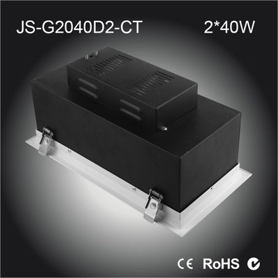 trimless led downlight 2*40watt, led 2x40w down light grille lamp cob ceiling light ,indoo
