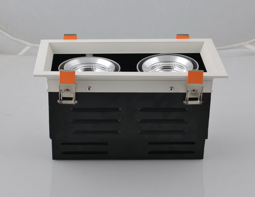 double venture adjustable COB LED grille downlight 2*10w 5000k triac dimmable