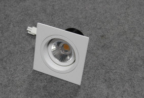 dimmable square ceiling recessed downlight rotating with cutout 75mm