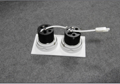 reflection cup double head dimmable square recessed LED ceiling light