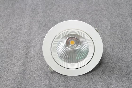 COB LED Downlight with flexible lamp body, white housing, 100mm cutout