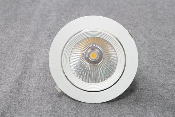 COB LED Downlight with flexible lamp body, white housing, 100mm cutout