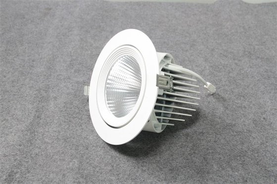 COB LED Downlight with flexible lamp body, white housing, 100mm cutout