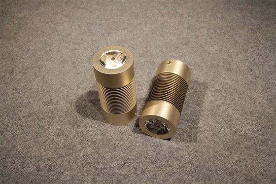 LED Surface-Mounted Downlight with champagne gold color, lens, round shape