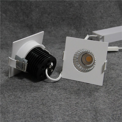Square LED ceiling lights with  fixed structure, 7w, 65mm cutout, non-dimmable