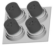 different holders Squre Shape Four Heads Led Ceiling Lamp Led Cob Downlight spotlight led luminaire