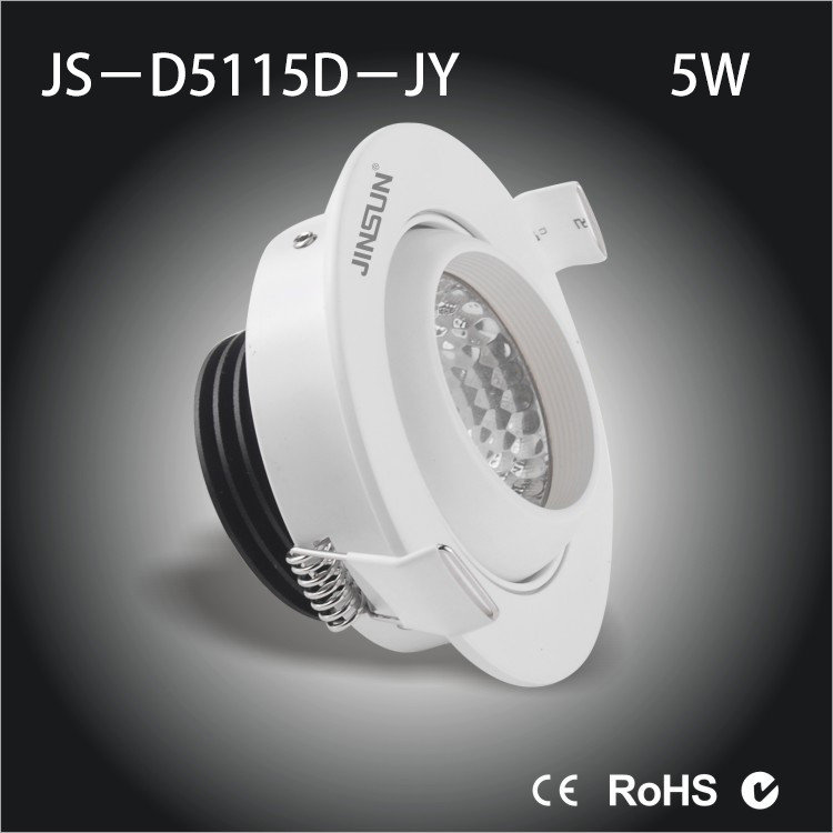 2013 hot sale high CRI COB led downlight 5W lighting capital factory alloy led light