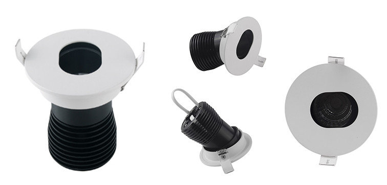 hotel spotlight with 3w 5w 7w bridgelux cob chip wall washer 75mm cutout