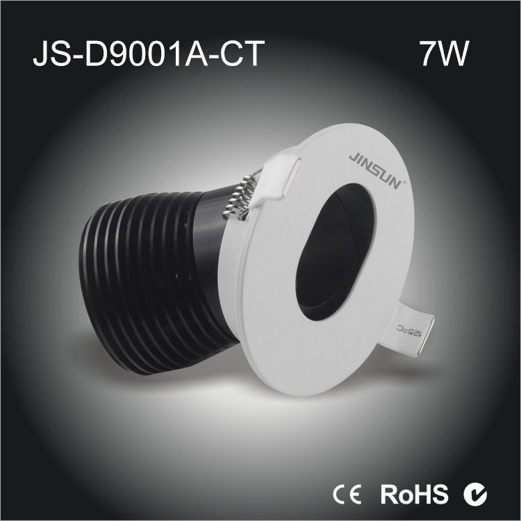 Practical top range 7w 90mm height and 75mm cutout 3000k/4000k/5000k LED hotel light