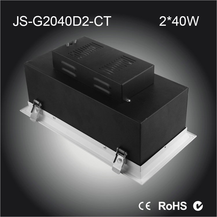 trimless led downlight 2*40watt, led 2x40w down light grille lamp cob ceiling light ,indoo