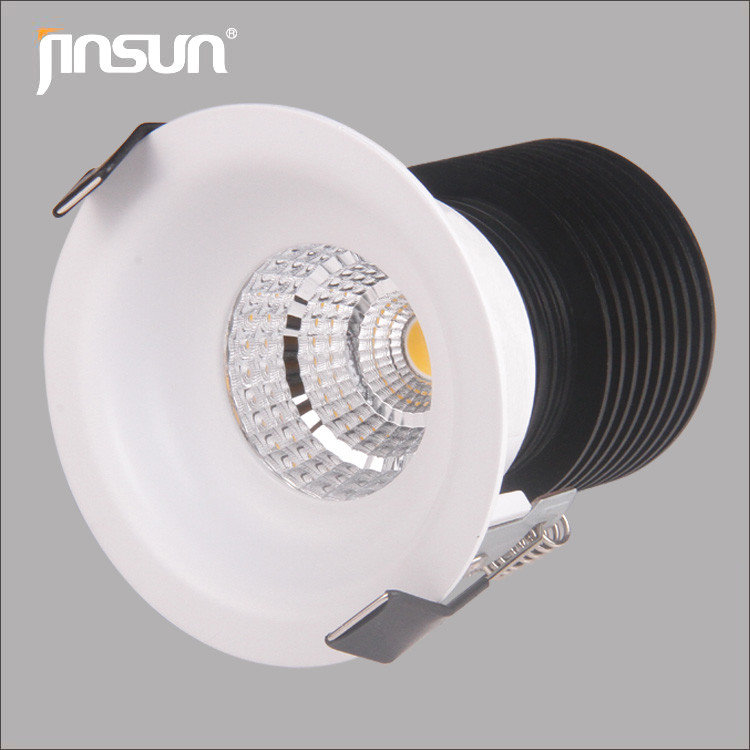 non-adjustable IP65/54 LED spotlight with white lamp frame and self design heatsink
