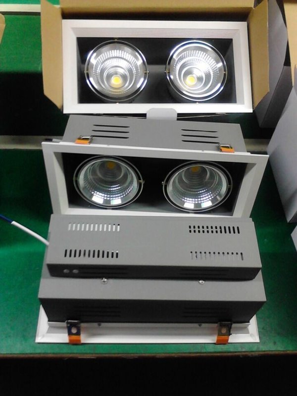 2x15w led down light, double trimless square led downlight 2x20w led flood light
