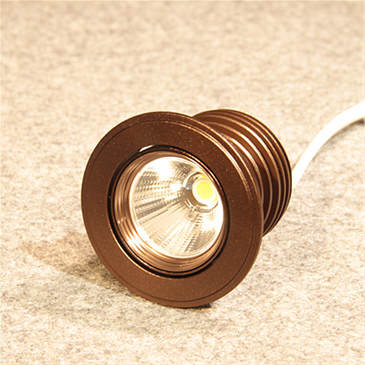 COB Ceiling light with 4w, small size, coffee color housing, rotatable lighting direction