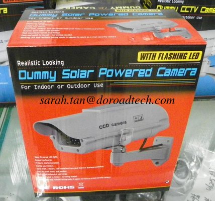 Solar Powered CCTV Mock Security Camera with LED Light DRA42A