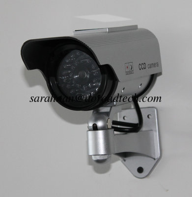 Indoor/Outdoor CCTV Surveillance Mock Cameras with LED Light, Solar Powered DRA61
