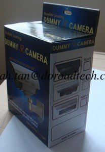 Outdoor Mock Security Plastic Bullet Cameras with LED light
