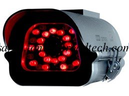 Indoor/Outdoor Solar Powered Mock Security Cameras with Infrared Lights