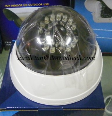 Indoor Plastic Mock Security Dome Cameras with IR Lights