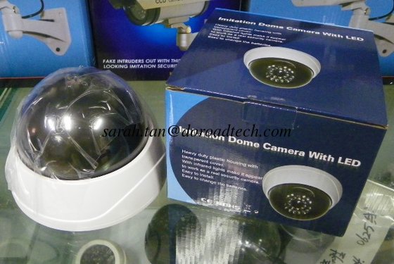 Indoor Plastic Mock Security Dome Cameras with IR Lights