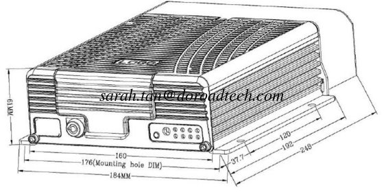 Professional Vehicle Surveillance System HDD 4CH Mobile DVR with GPS and 3G DR-MDVRHC04C
