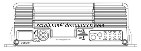Professional Vehicle Surveillance System HDD 4CH Mobile DVR with GPS and 3G DR-MDVRHC04C