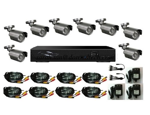 CCTV Security System 8CH H.264 Digital Video Recorder Kits DR-7308AV502A