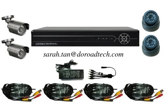DIY CCTV System: 4CH H.264 FULL D1 Digital Video Recorder Kits DR-7404AV5023C