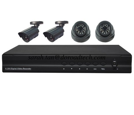 DIY CCTV Security Kits: 4CH H.264 FULL D1 DVR and 4PCS 700TVL Cameras DR-7504AV5023E