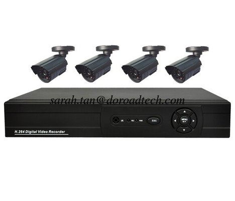 Home Security Camera Systems 4CH H.264 FULL D1 DVR Kits DR-6104V502E