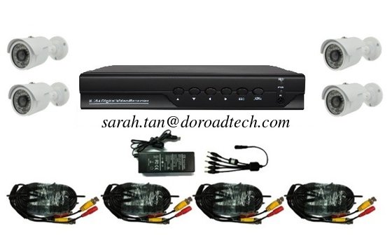 Home Surveillance Camera 4CH Standalone DVR and 4pcs IR Bullet Cameras DR-6504V510A